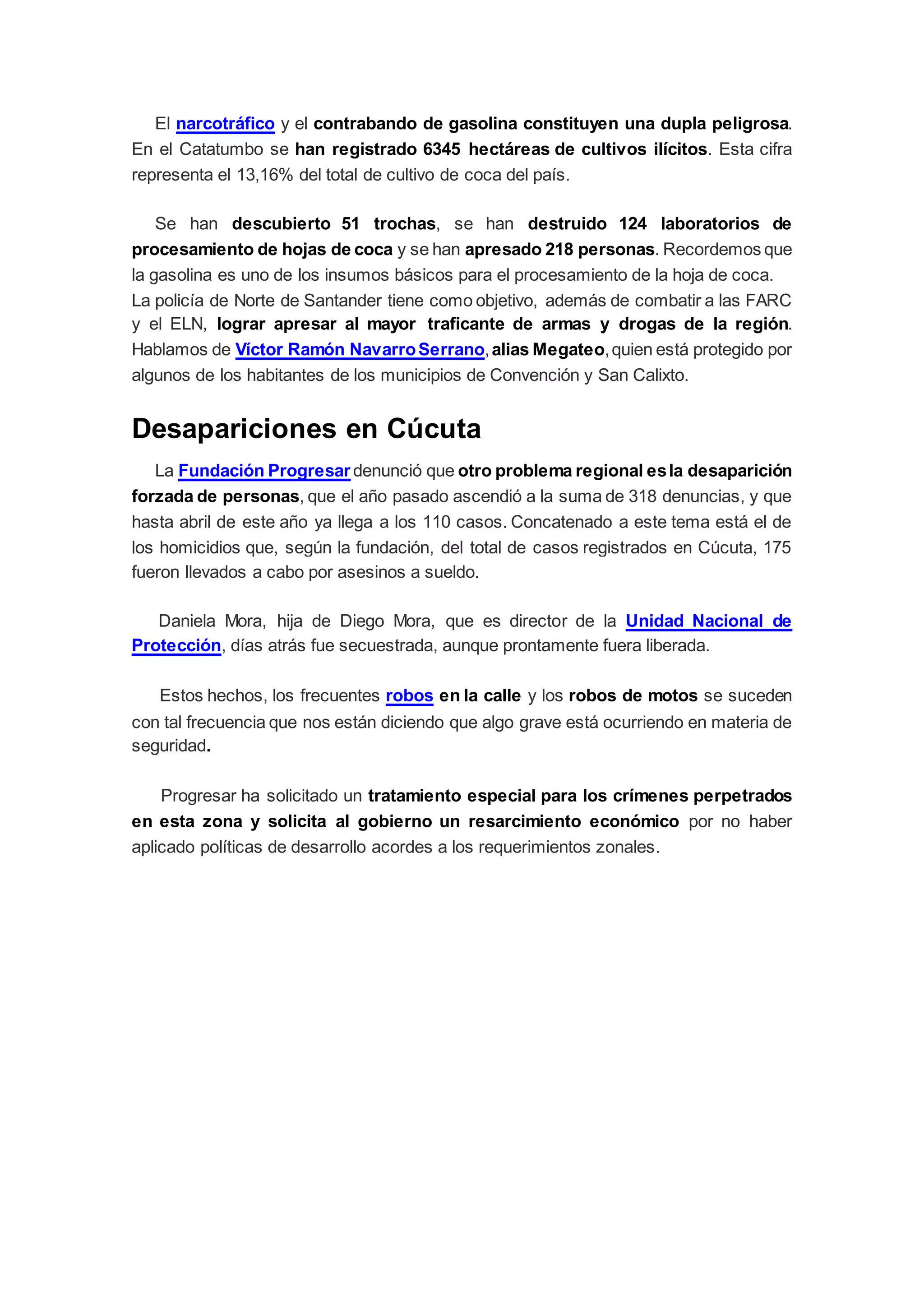Cúcuta, ciudad peligrosa | DOCX