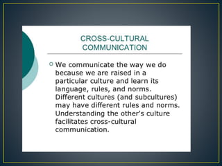 CROSS CULTURAL UNDERSTANDING-WHAT IS CULTURE? | PPTX