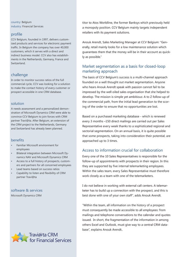 Case story CCV Belgium | PDF