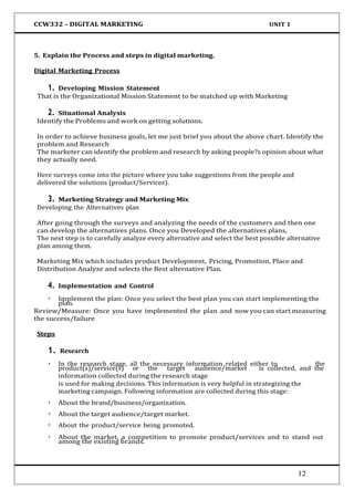 CCW332-DIGITAL MARKETING QUESTION BANK WITH ANSWERS | DOCX