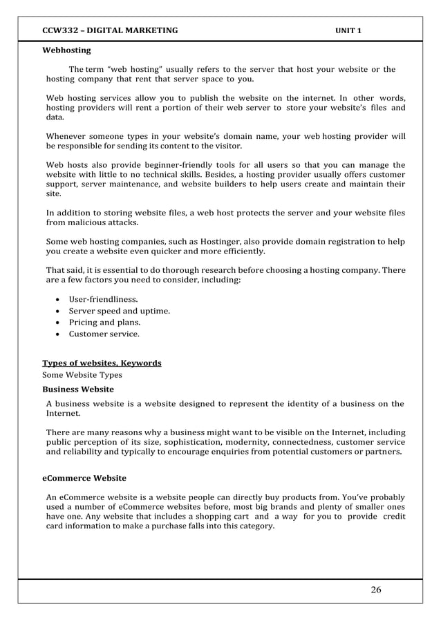 CCW332-DIGITAL MARKETING QUESTION BANK WITH ANSWERS | DOCX