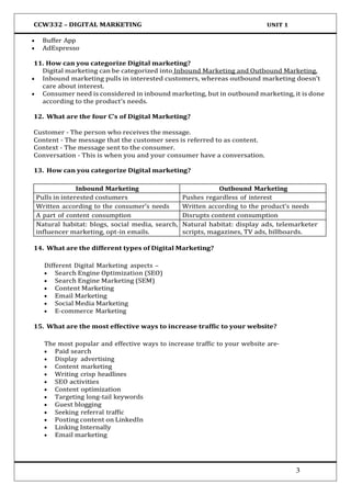 CCW332-DIGITAL MARKETING QUESTION BANK WITH ANSWERS | DOCX