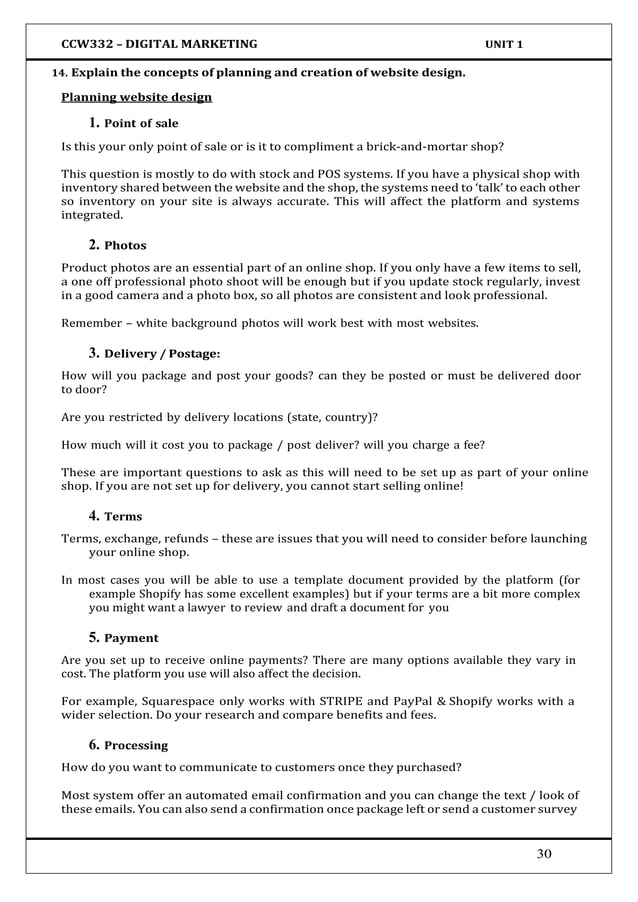 CCW332-DIGITAL MARKETING QUESTION BANK WITH ANSWERS | DOCX