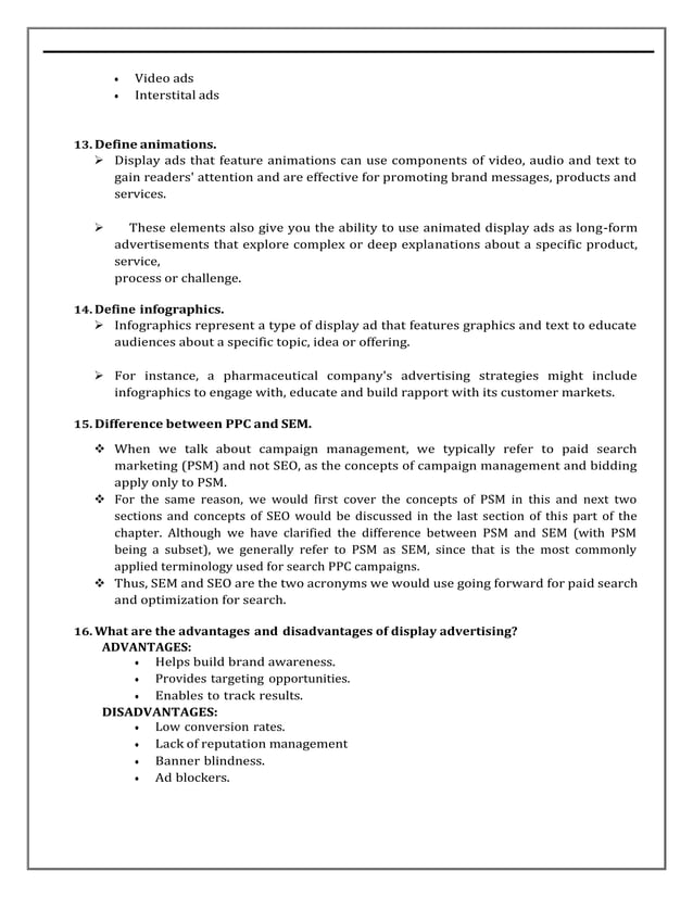 CCW332-DIGITAL MARKETING QUESTION BANK WITH ANSWERS | DOCX