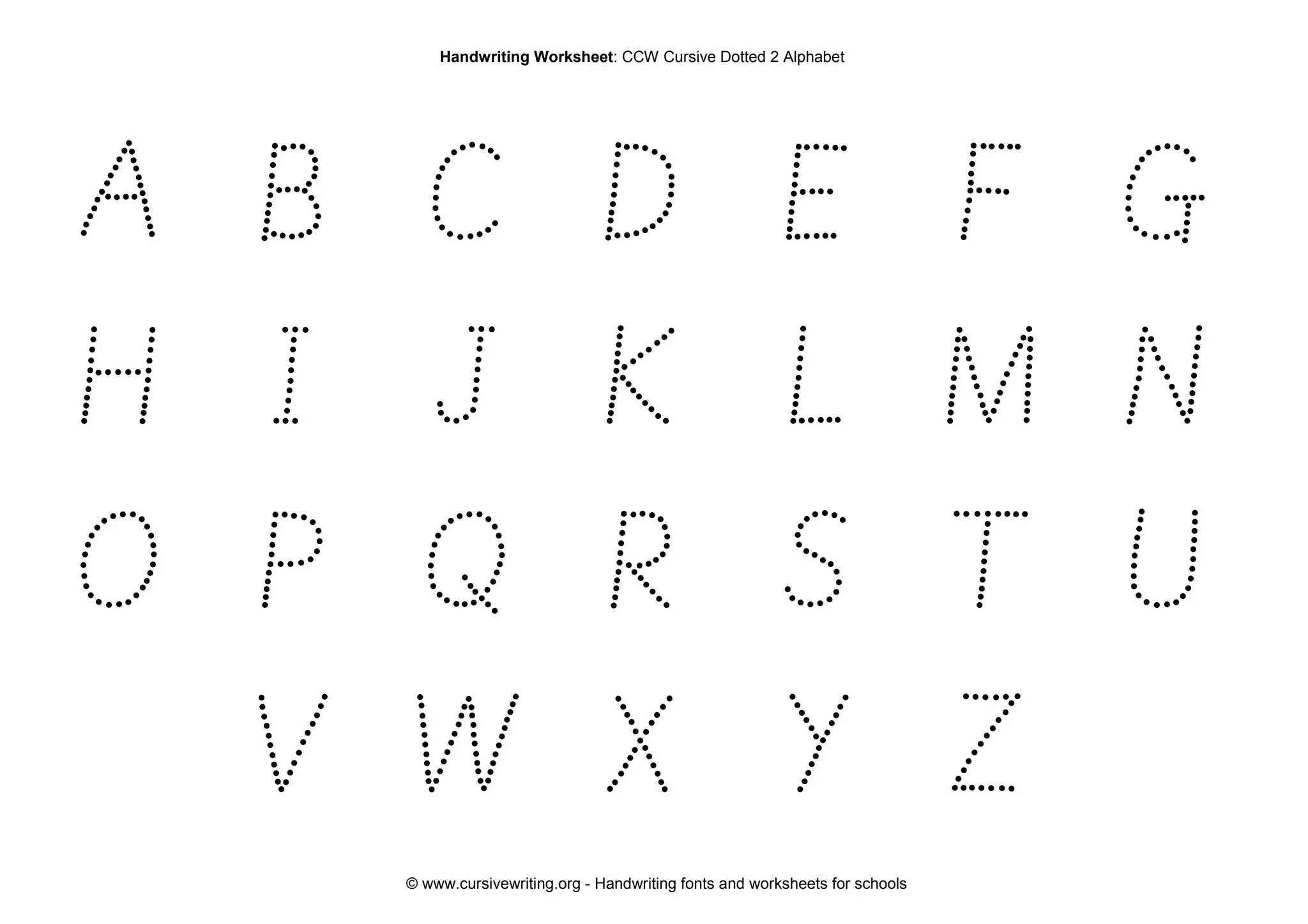 Ccw cursive dotted 2 alphabet | PDF