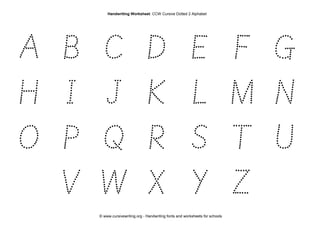 Ccw cursive dotted 2 alphabet | PDF