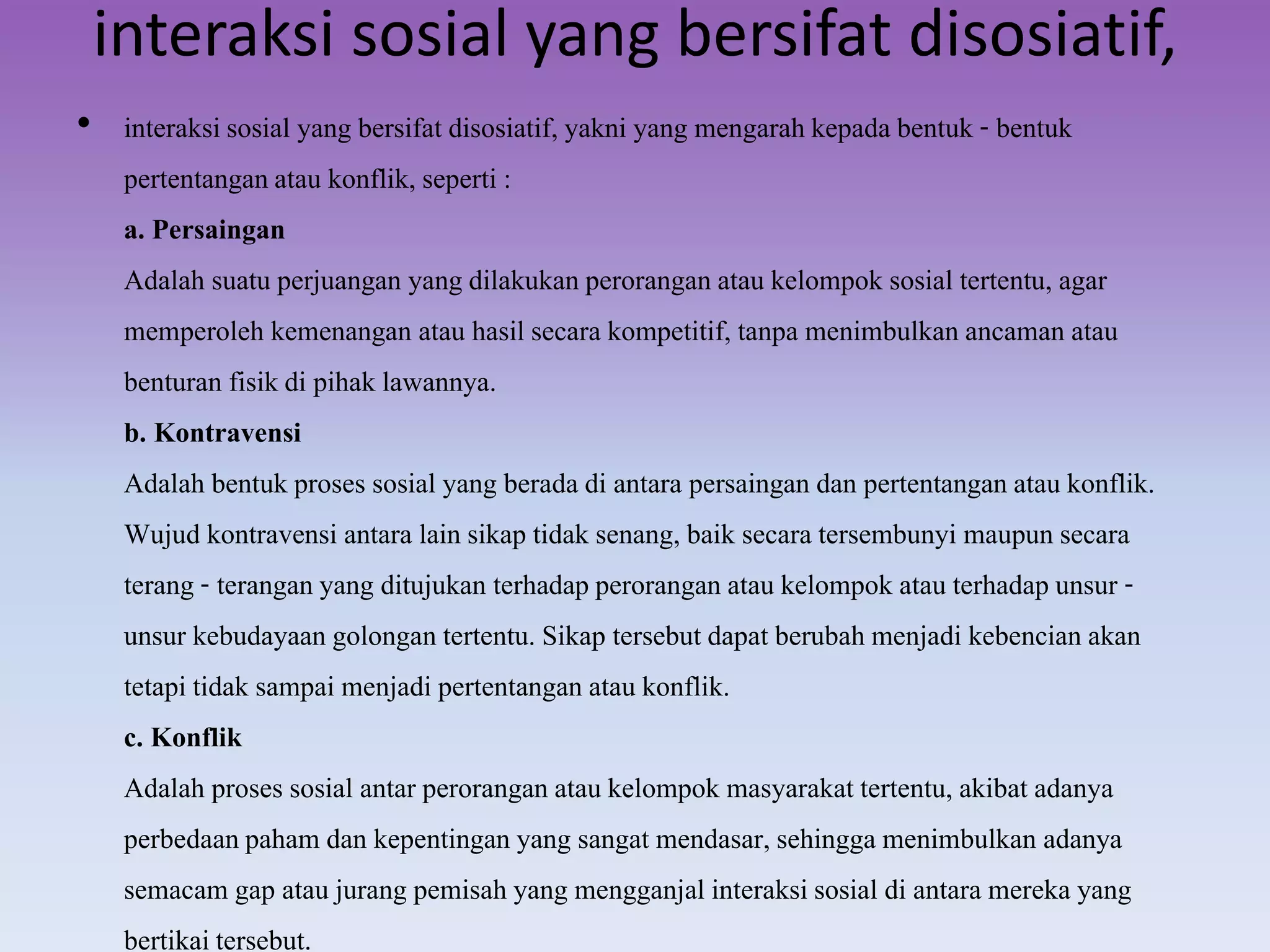 Macam macam bentuk interaksi sosial | PPTX