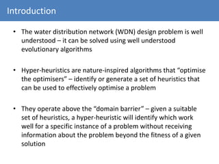 Multi-objective Optimisation of a Water Distribution Network with a Sequence-based Selection ...