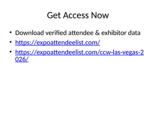 CCW Las Vegas 2026: Verified CX & Contact Center Attendee List for ...