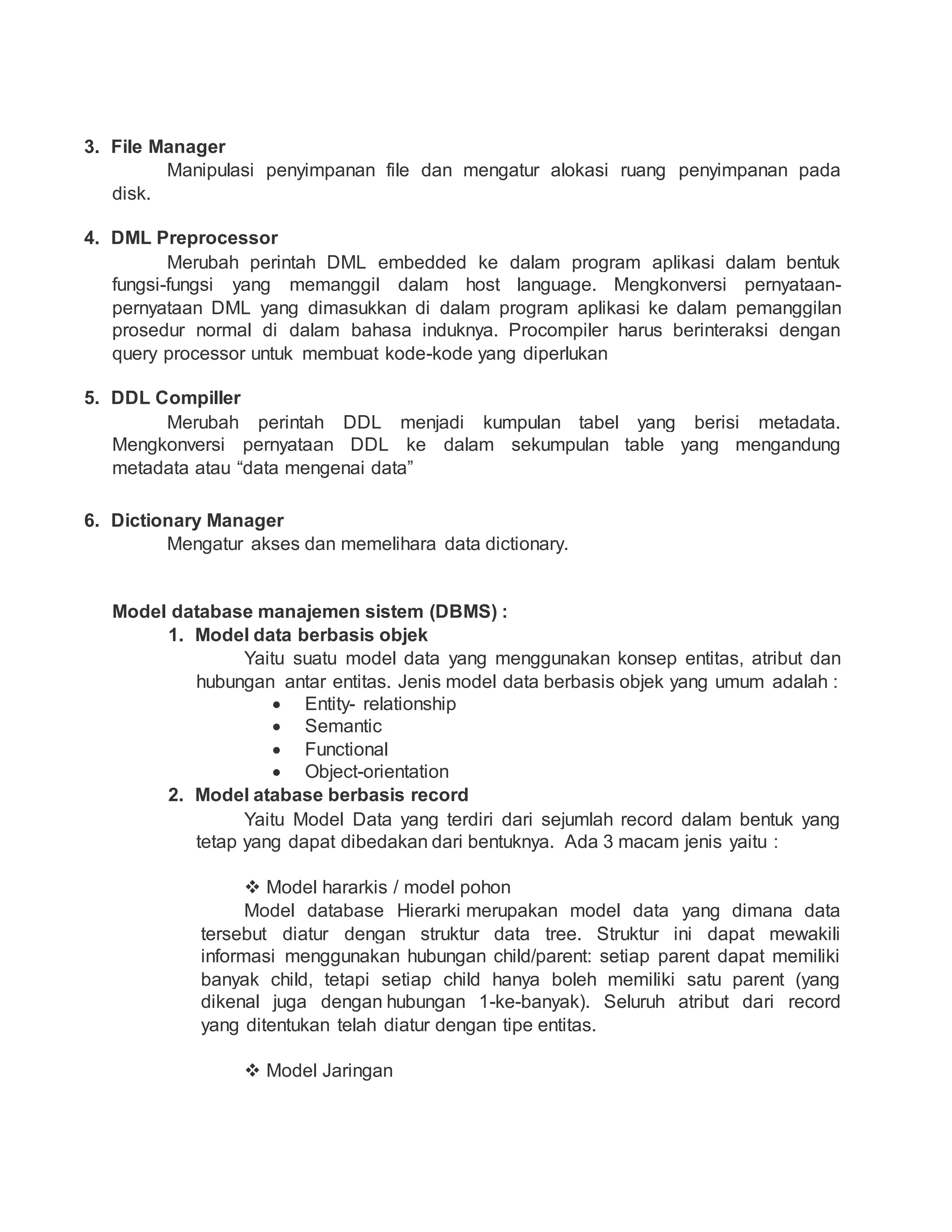 Materi lengkap tentang database | DOCX