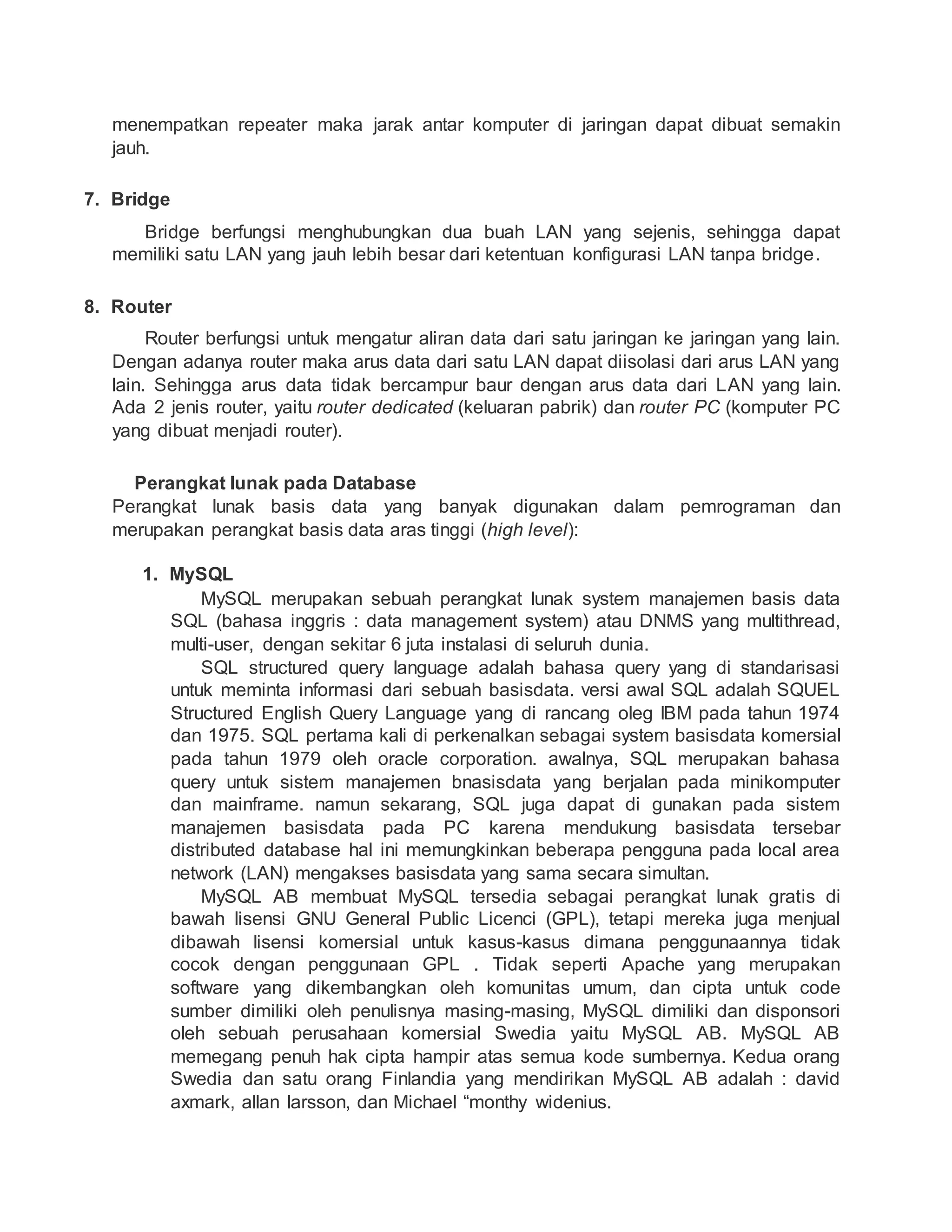 Materi lengkap tentang database | DOCX