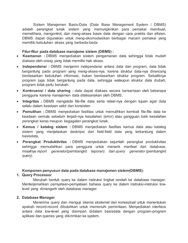 Materi lengkap tentang database | PDF