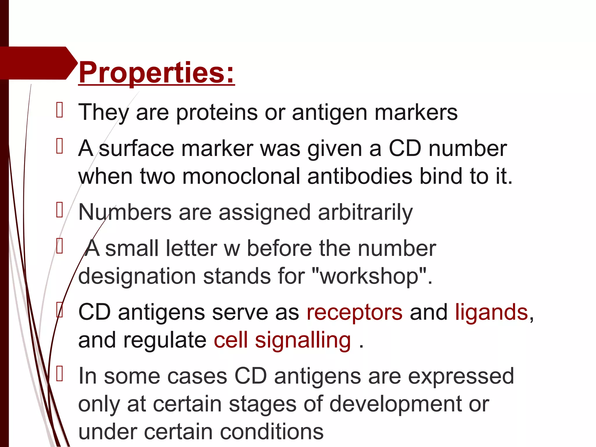 Clusters of differentiation (CDs) | PPT
