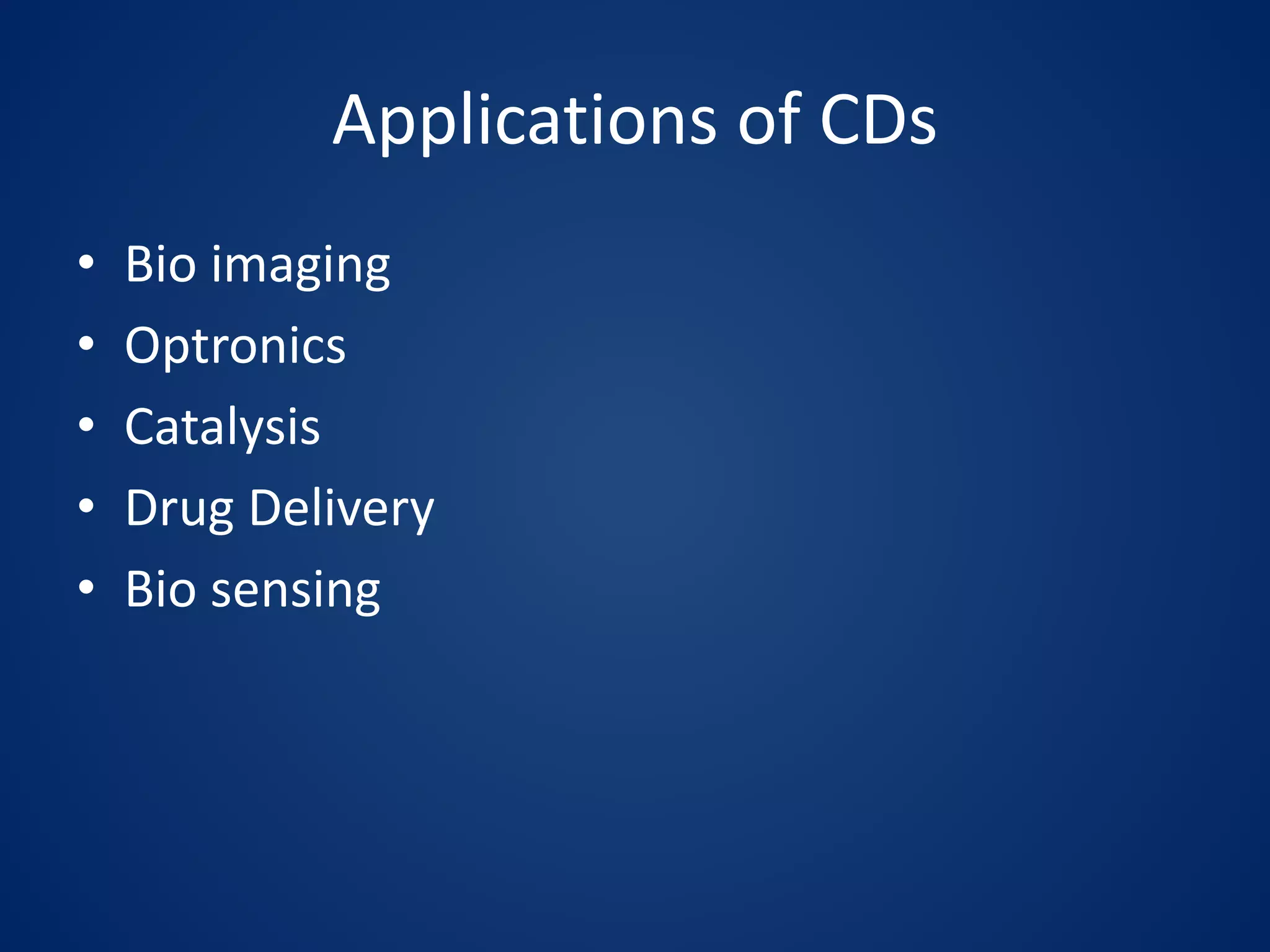 Carbon dots characterization and applications | PPTX