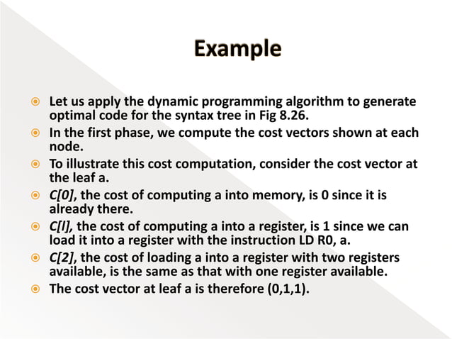 Dynamic Programming Code-Optimization Algorithm (Compiler Design) | PPT Dynamic Programming Code-Optimization Algorithm (Compiler Design) | PPT
