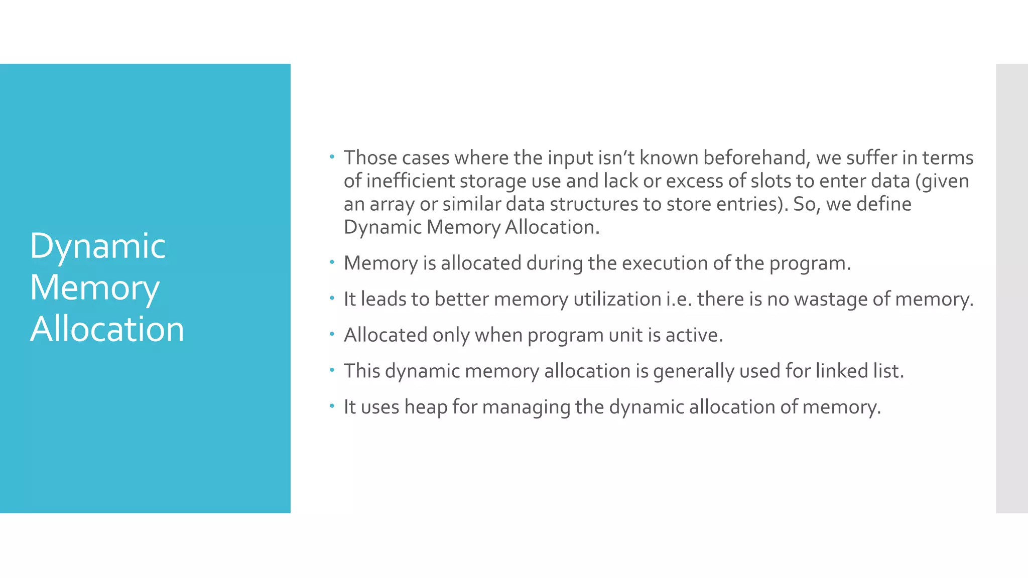 Dynamic storage allocation techniques in Compiler design | PPTX