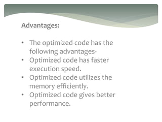 Code optimization | PPTX