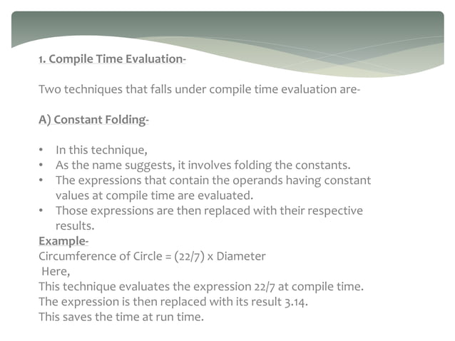 Code Optimization Pptx Programming Languages Computing