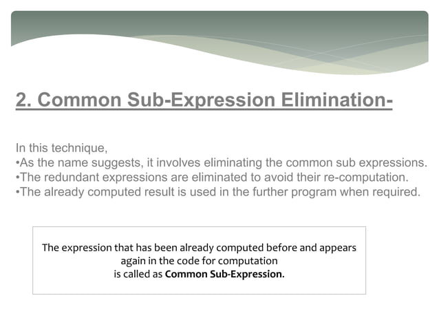 Code Optimization Pptx Programming Languages Computing