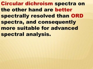 circular dichroism (CD) and Optical Rotatry Dispersion (ORD).pptx