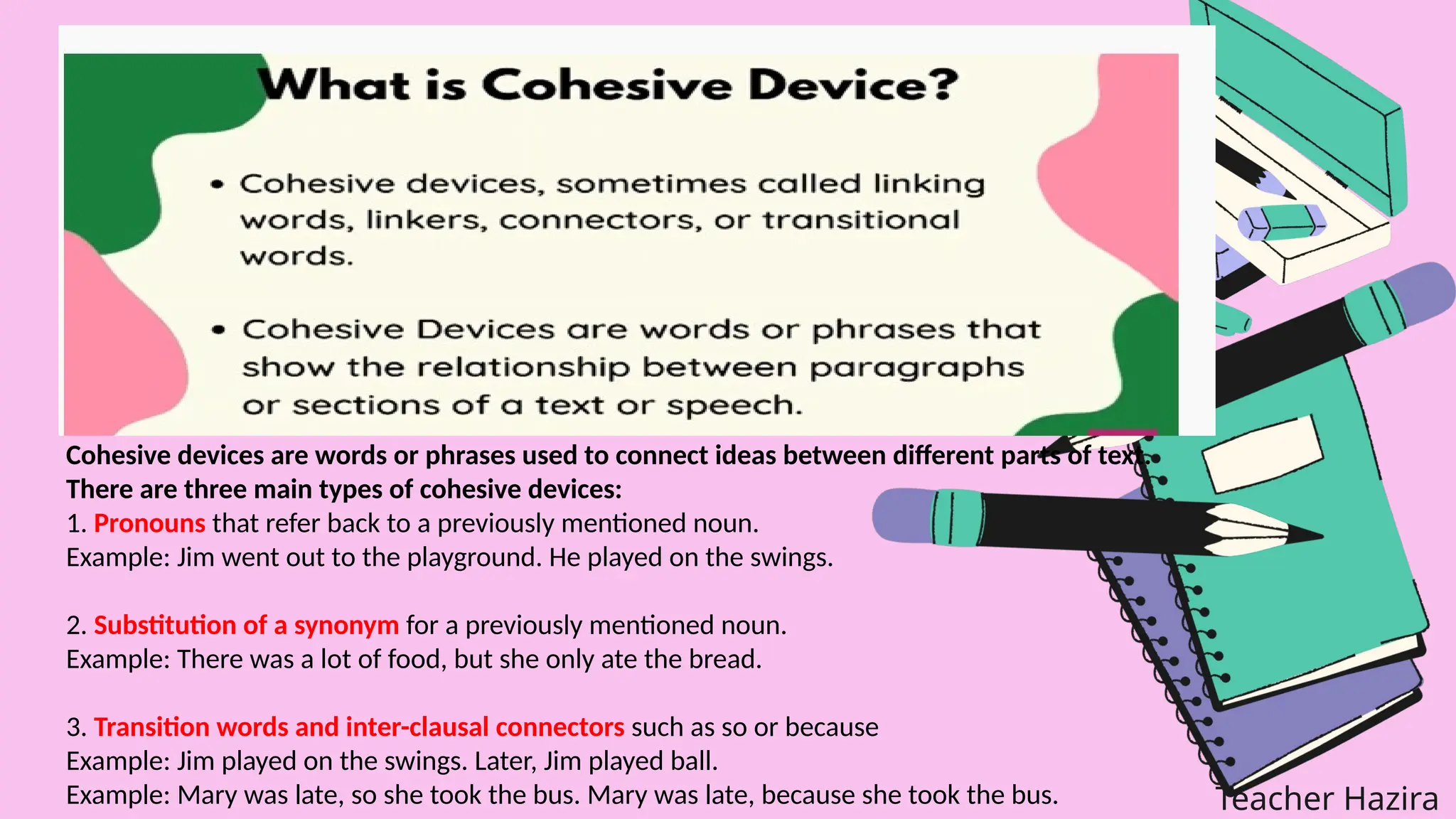 Useful cohesive devices in writing for u | PPTX