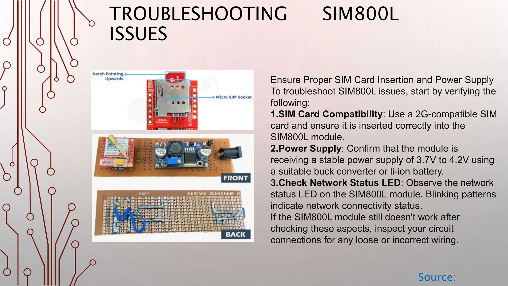 Here's how to troubleshoot SIM800L and the basics. | PPT