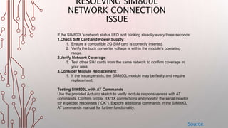 Here's how to troubleshoot SIM800L and the basics. | PPT