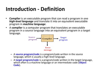 Cd ch1 - introduction | PPTX | Programming Languages | Computing