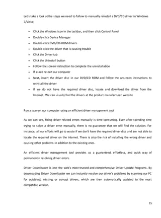 CD/DVD Drive Error Cause Detection and Solution | PDF