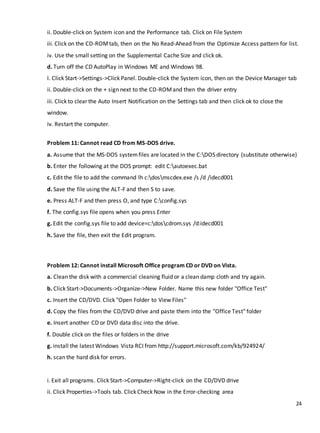 CD/DVD Drive Error Cause Detection and Solution | PDF