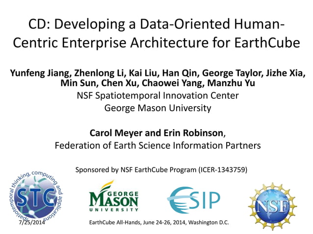 AHM 2014: Conceptual Design, Developing a Data-Oriented Human-Centric ...