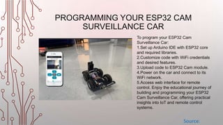 Check out this interesting tutorial on building an ESP32-CAM surveillance car! | PPTX