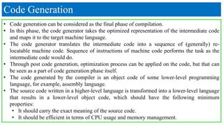 The Phases of a Compiler | PPTX