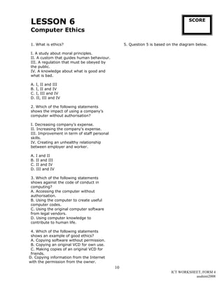 Cd ict-worksheet-la1-form-4 | DOC