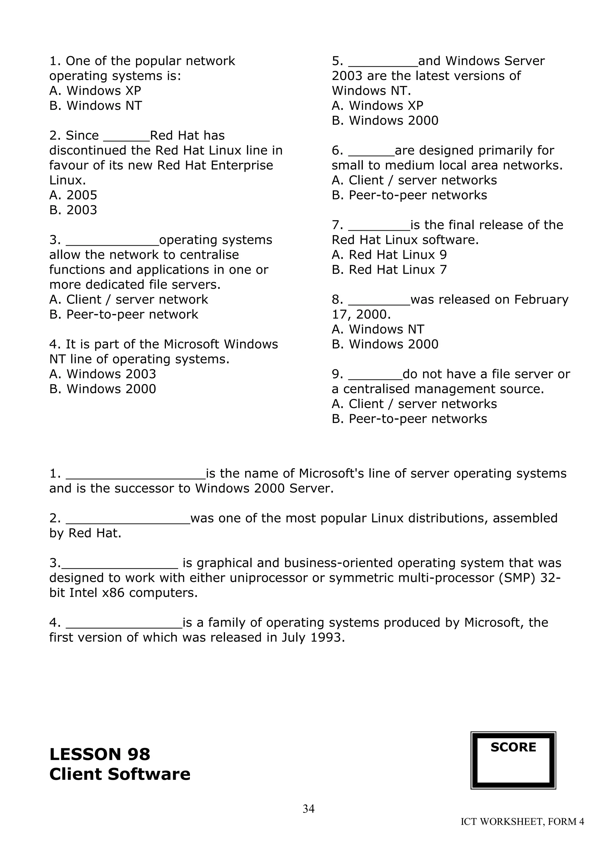 Cd ict-worksheet-la3-form-4 | DOC | Computer Peripherals | Computing