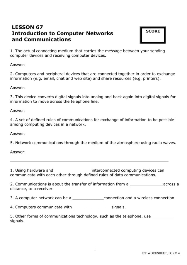 Cd ict-worksheet-la3-form-4 | DOC | Computer Peripherals | Computing