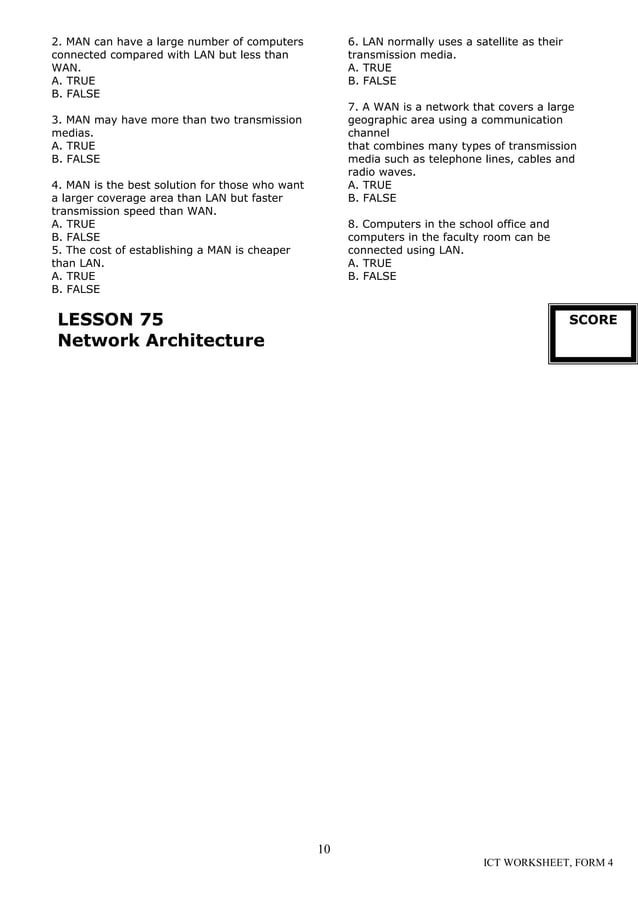 Cd ict-worksheet-la3-form-4 | DOC | Computer Peripherals | Computing