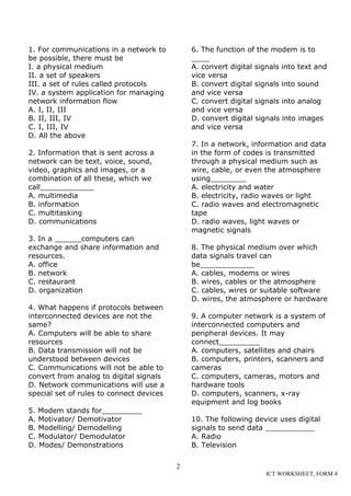 Cd ict-worksheet-la3-form-4 | PDF