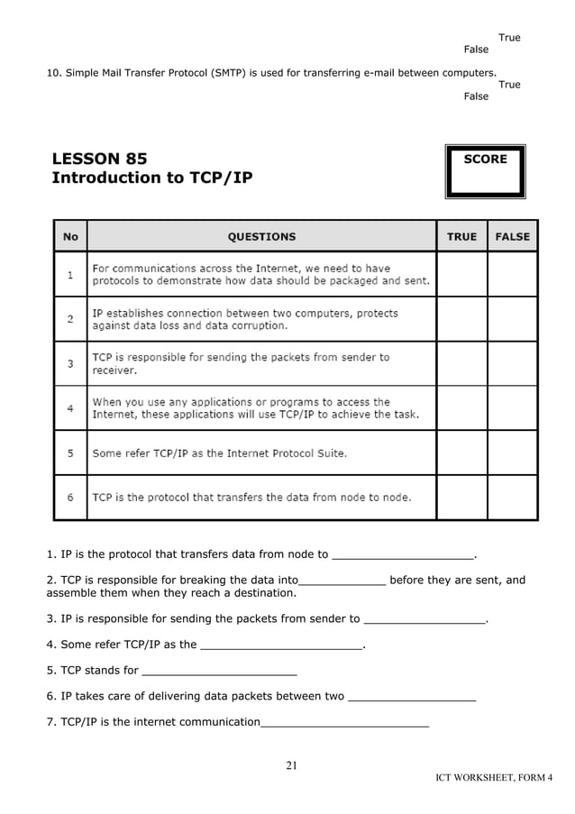 Cd ict-worksheet-la3-form-4 | DOC | Computer Peripherals | Computing