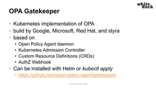 Policy & Governance für Kubernetes | PPT