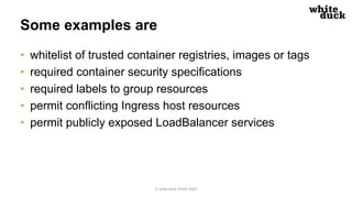 Policy & Governance für Kubernetes | PPT
