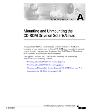 Cd rom mounting and unmounting the cd-rom driver on solaris-linux | PDF | Operating Systems ...