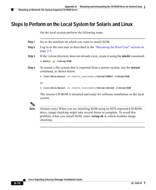 Cd rom mounting and unmounting the cd-rom driver on solaris-linux | PDF