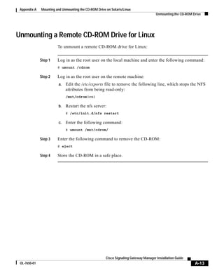 Cd rom mounting and unmounting the cd-rom driver on solaris-linux | PDF ...