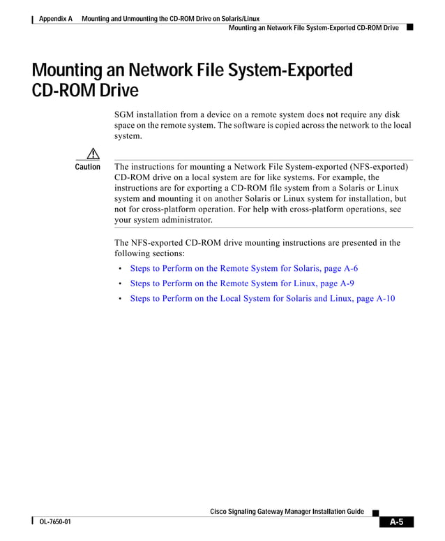 Cd rom mounting and unmounting the cd-rom driver on solaris-linux | PDF