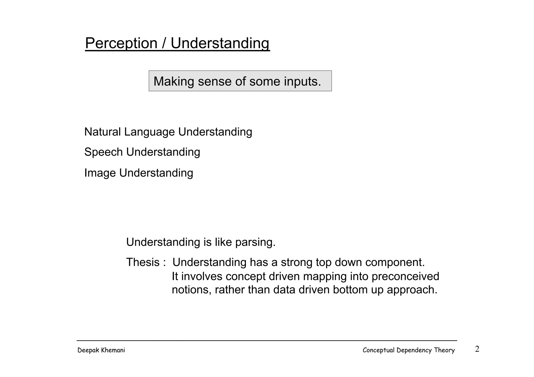 Conceptual Dependency Theory In Artificial Intelligencepdf 