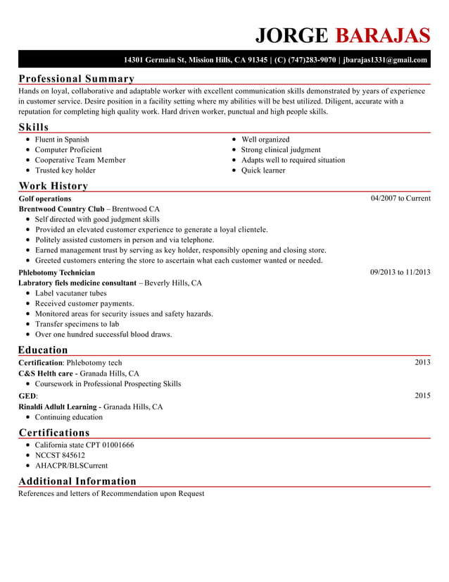 Jorge Barajas Resume 1 (4) | PDF