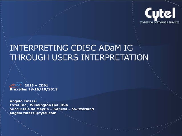 INTERPRETING CDISC ADaM IG THROUGH USERS INTERPRETATION | PDF
