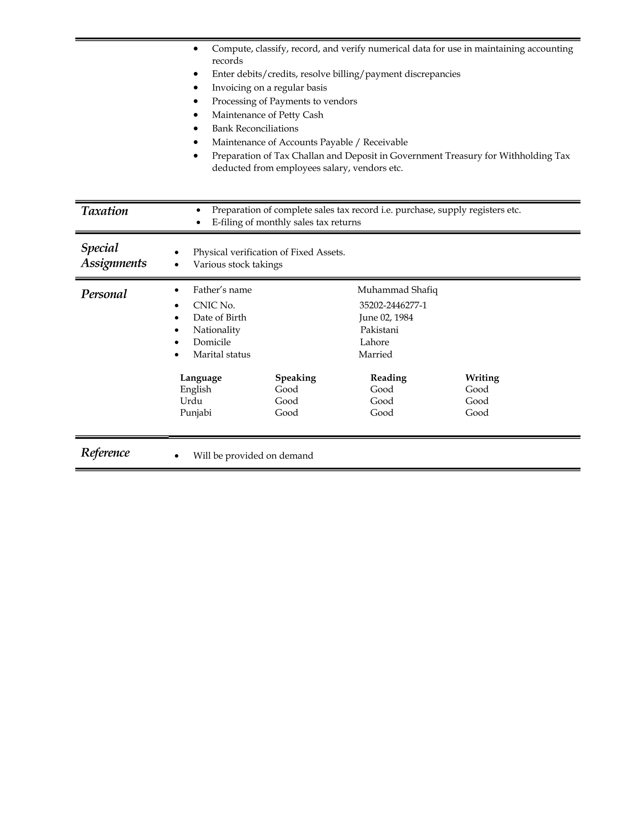 CV_Farhan Shafiq_ | DOC