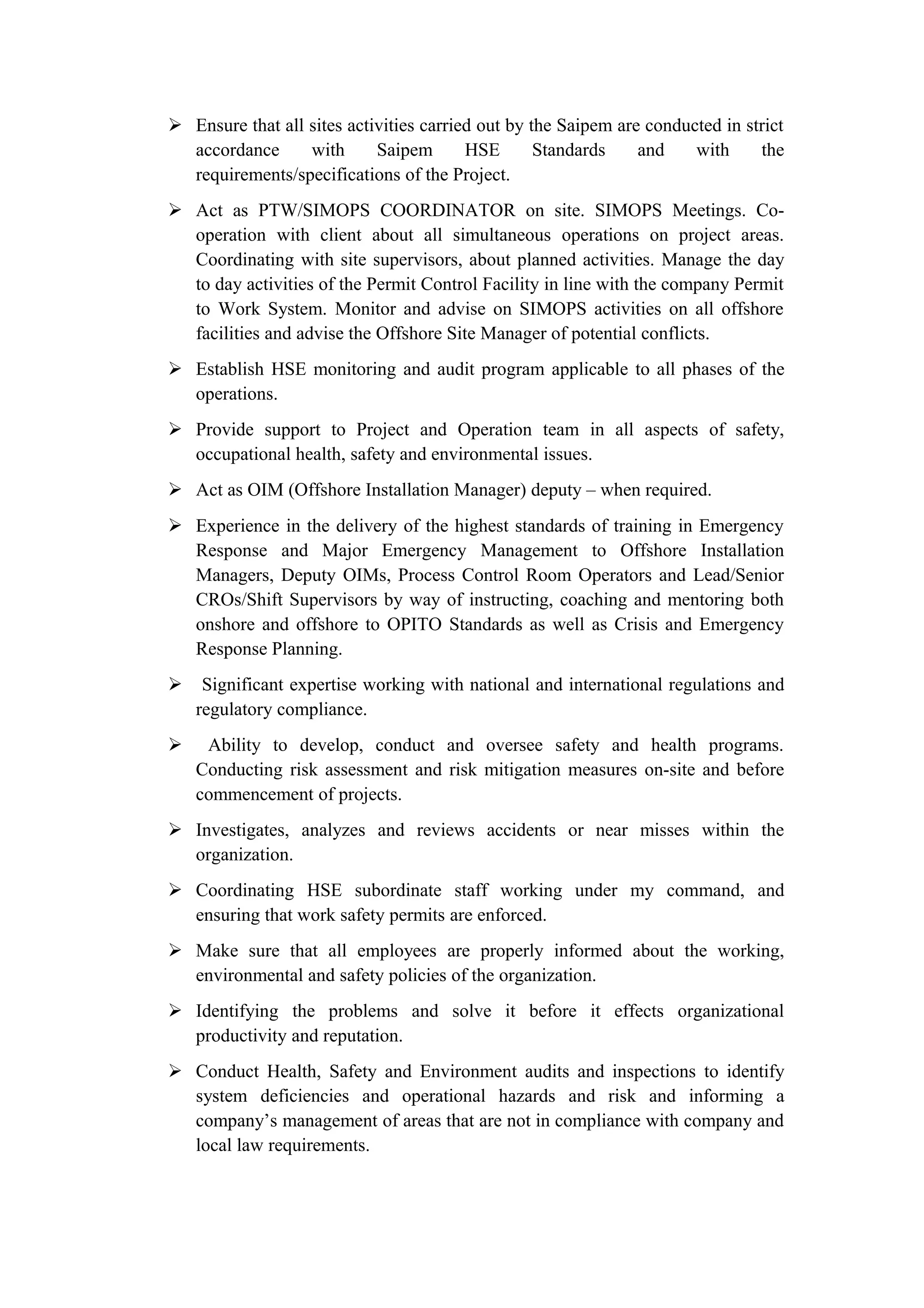 CV - HSE Specialist new | DOC